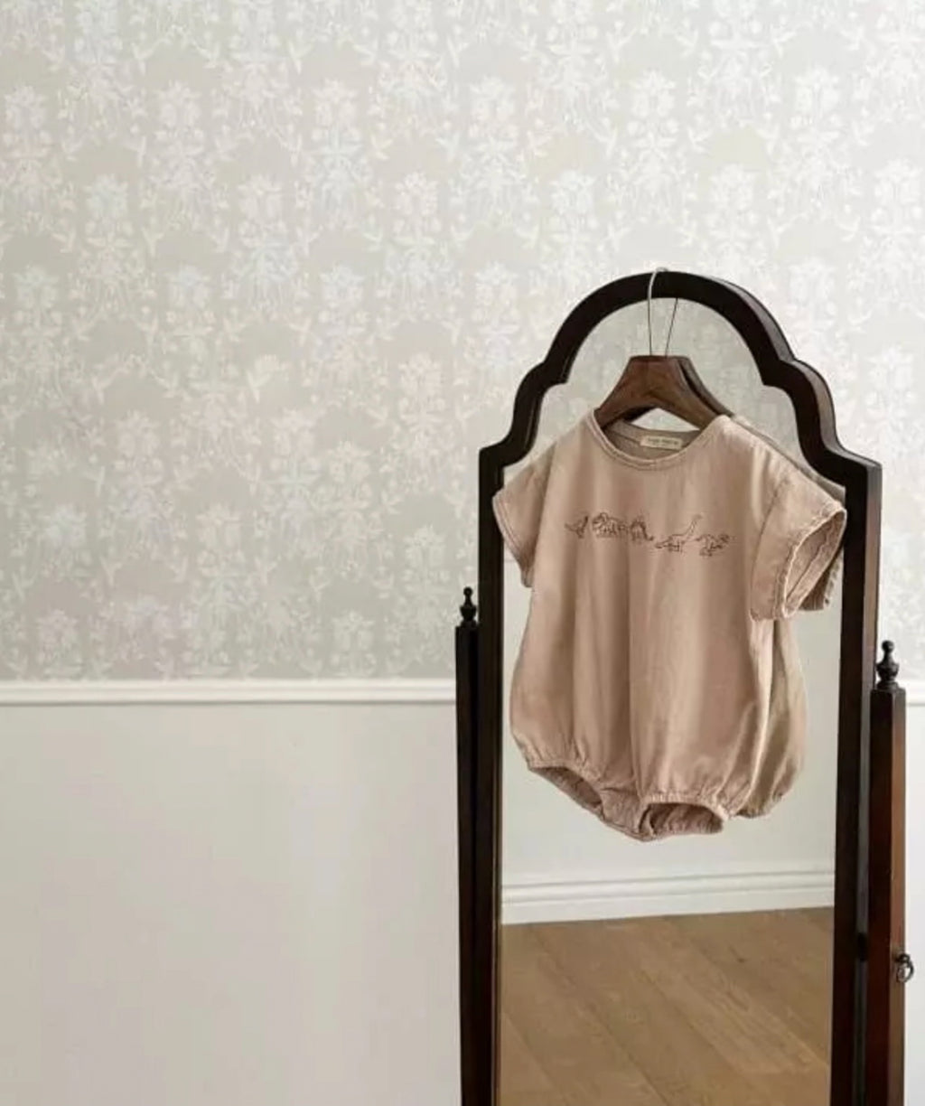 Mocha Dinosaur Romper – My Sun Jax